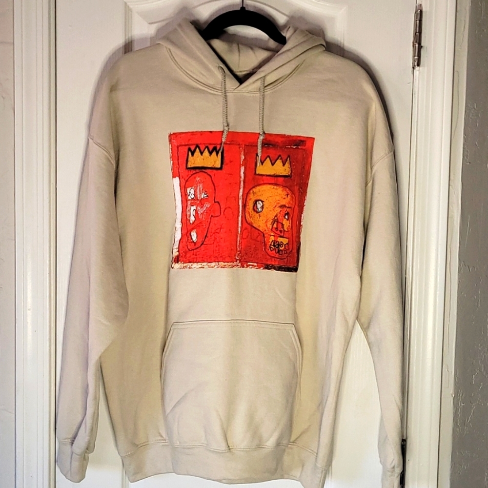 178- Jean-Michel Basquiat "Red Kings" Hoodie Size L - Gem